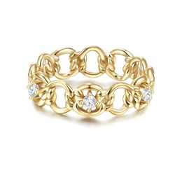 Glanzst&uuml;cke M&uuml;nchen Glanzst&uuml;cke M&uuml;nchen Ring aus Sterling Silber mit Zirkonia in gelbgold | Gr.: 58