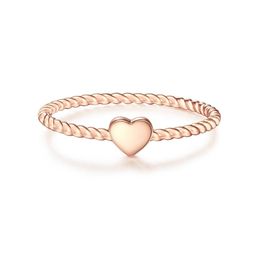Glanzst&uuml;cke M&uuml;nchen Glanzst&uuml;cke M&uuml;nchen Ring Herz aus Sterling Silber in ros&eacute;gold | Gr.: 54