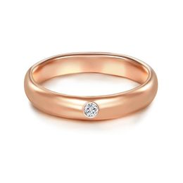 Trilani Ring aus Sterling Silber mit Zirkonia in ros&eacute;gold | Gr.: 54
