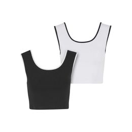 Urban Classics Cropped Tee in black/white+white/black | Gr.: M