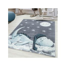 KADIMA DESIGN Teppich Kinder Kurzflor Dinosaurier Polypropylen Kinderzimmer | Gr.: 160 x 230 cm