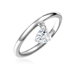 Glanzst&uuml;cke M&uuml;nchen Glanzst&uuml;cke M&uuml;nchen Ring Herz aus Sterling Silber mit Topas in silber | Gr.: 58