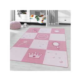 KADIMA DESIGN Teppich Kinder Flachgewebe Prinzessin Polyamid rutschfest Spielzimmer | Gr.: 80 x 120 cm