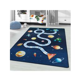 KADIMA DESIGN Teppich Kinder Flachgewebe Weltraum rutschfest Kinderzimmer | Gr.: 120 x 170 cm