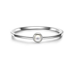 Glanzst&uuml;cke M&uuml;nchen Glanzst&uuml;cke M&uuml;nchen Ring aus Sterling Silber mit Perlmutt in silber | Gr.: 58