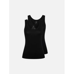 erlich textil Tanktop LIGHT TOUCH TANKTOP IM 2er PACK in schwarz | Gr.: 40