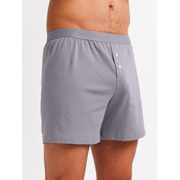 erlich textil 3er Pack Casual Cotton weite Boxershorts aus Bio-Baumwolle in steingrau | Gr.: L
