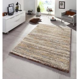 Hanse Home Hochflor-Teppich &raquo;Granite&laquo; rechteckig 25 mm H&ouml;he Teppich, Hochflor, Shaggy, Weich, Flauschig, Wohnzimmer, Schlafzimmer braun Kunstfaser