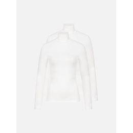erlich textil LIGHT TOUCH Rollkragen LONGSLEEVE IM 2er PACK in ecru | Gr.: 40