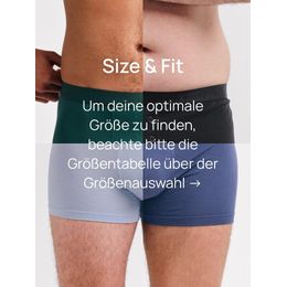 erlich textil enge Boxershorts CASUAL COTTON PANTS IM 3er PACK in schwarz | Gr.: L
