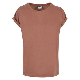 Urban Classics Damen Ladies Modal Extended Shoulder Tee in terracotta | Gr.: L