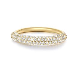 Glanzst&uuml;cke M&uuml;nchen Glanzst&uuml;cke M&uuml;nchen Ring aus Sterling Silber mit Zirkonia in gelbgold | Gr.: 52