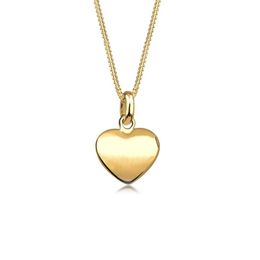 Elli Halskette 925 Sterling Silber Herz in Gold | Gr.: 45 cm