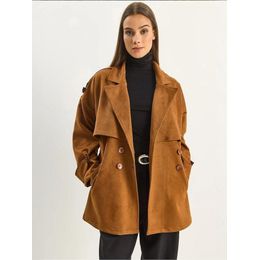 Bianco Lucci Between-Seasons Coat female Brown size XL