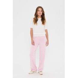 Saint Tropez Casual Hose MilaSZ Gerade Passform in Pink Nectar/Ice Mel Stripe | Gr.: L