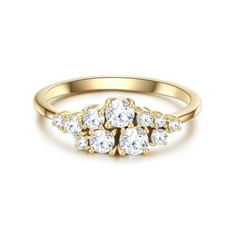 Glanzst&uuml;cke M&uuml;nchen Glanzst&uuml;cke M&uuml;nchen Ring aus Sterling Silber mit Zirkonia in gelbgold | Gr.: 48