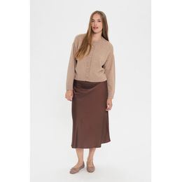 Saint Tropez Strickjacke NovaSZ Lockere Passform in Sepia Rose Melange | Gr.: XL
