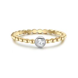 Glanzst&uuml;cke M&uuml;nchen Glanzst&uuml;cke M&uuml;nchen Ring aus Sterling Silber mit Zirkonia in gelbgold | Gr.: 60