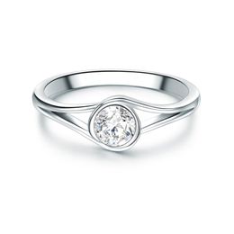 Trilani Ring aus Sterling Silber mit Zirkonia in silber | Gr.: 60