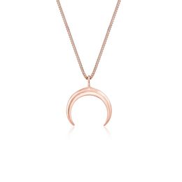 Elli Halskette 925 Sterling Silber Astro, Halbmond in Rosegold | Gr.: 55 cm