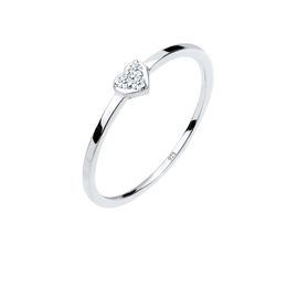 Elli DIAMONDS Ring 'Herz' Damen Gr&ouml;&szlig;e 58 silber / transparent