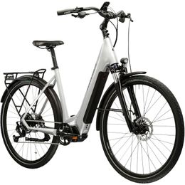 Kross Damen &raquo;KROSS E-Trekkingrad Trans 5.0 28" silber 9 G&auml;nge&laquo; 9 Gang microSHIFT ADVENT M619 Schaltwerk Kettenschaltung Mittelmotor 250 W Pedelec, 
