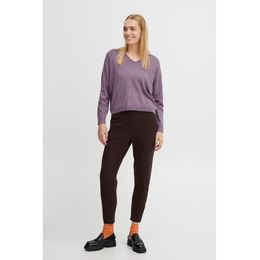 b. young BYPIMBA COLLAR JUMPER - KNIT Loose fit in Grape Jam Melange | Gr.: M