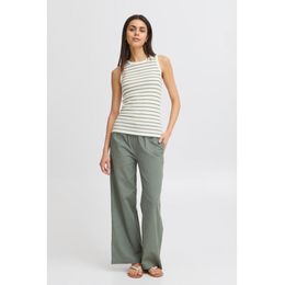 Fransa Jerseytop FRHIZAMOND Slim fit in Agave green stripe art | Gr.: M