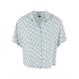 Urban Classics Damen Ladies Resort Shirt in oceanbluecheck | Gr.: L