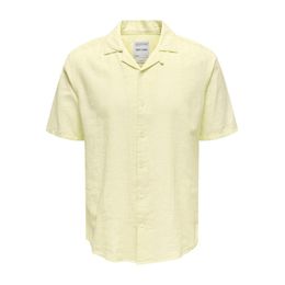 Only & Sons Only & Sons Button Up Shirt 'Caiden' male Yellow size XXL