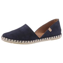 VERBENAS Damen VERBENAS Espadrille Strandschuh, Sommerschuh, Loafer aus Veloursleder blau 41
