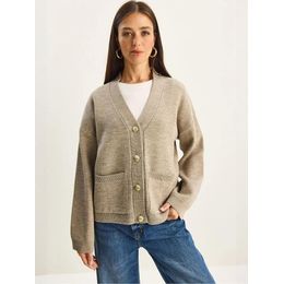 Bianco Lucci Knit Cardigan female Beige size S/L