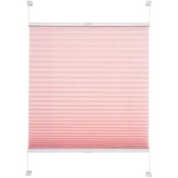 Liedeco Plissee &raquo;Pastell&laquo; Lichtschutz ohne Bohren verspannt Klemmfix-Plissee, Pastell rosa Obermaterial: 100% Polyester