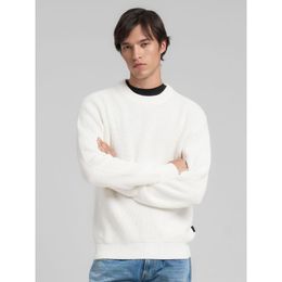 Replay Herren Strickpullover mit Rundhals wei&szlig; XL