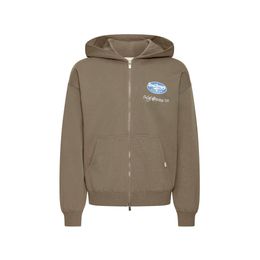 !Solid Zip-Up Hoodie ' SDTruxton ' male Brown size S