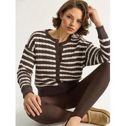 Bianco Lucci Knit Cardigan female Brown size S/L