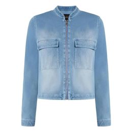 Zero Jeansjacke mit Rei&szlig;verschluss Damen Gr&ouml;&szlig;e 42 blue denim