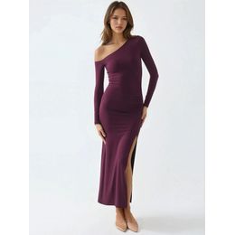 Busem Kleid Damen Gr&ouml;&szlig;e 38 dunkellila Winterkleid
