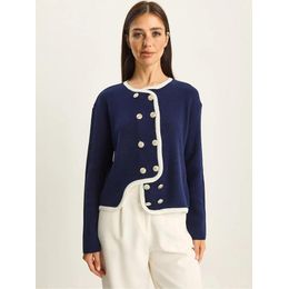 Bianco Lucci Knit Cardigan female Blue size S/L