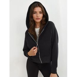 Hiccup Zip-Up Hoodie female Black size XS