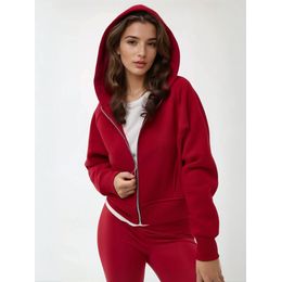 Hiccup Sweatjacke Damen Gr&ouml;&szlig;e XS rot