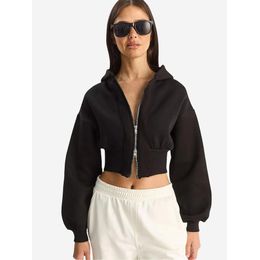 Bianco Lucci Zip-Up Hoodie female Black size M