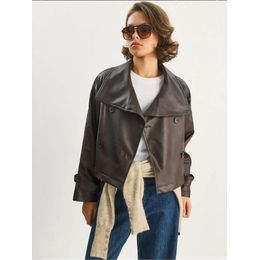 Bianco Lucci Between-Season Jacket female Brown size S