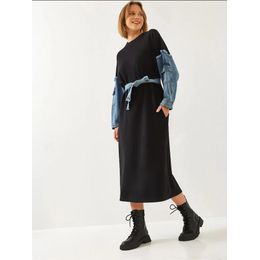 Bianco Lucci Kleid Damen Gr&ouml;&szlig;e 40 blue denim / schwarz Winterkleid