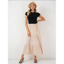 Bigdart Skirt female Beige size L