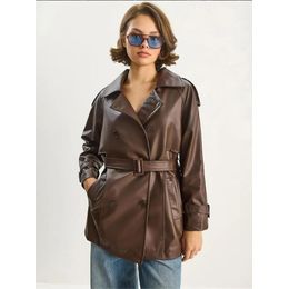 Bianco Lucci Between-Seasons Coat female Brown size M