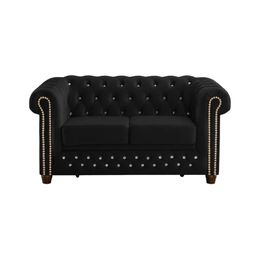 S-STYLE Chesterfield Einzelsofa Cleo Blink &brvbar; schwarz &brvbar; Ma&szlig;e (cm): B: 148 H: 72 &raquo; H&ouml;ffner