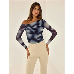 Hiccup Shirt Damen Gr&ouml;&szlig;e L ecru / marine / pastellblau