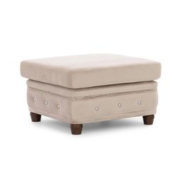 S-STYLE Chesterfield Hocker Cleo Blink &brvbar; beige &brvbar; Ma&szlig;e (cm): B: 75 H: 45 &raquo; H&ouml;ffner