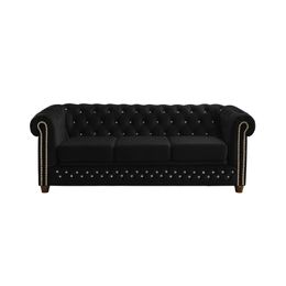 S-STYLE Chesterfield Einzelsofa Cleo Blink &brvbar; schwarz &brvbar; Ma&szlig;e (cm): B: 203 H: 72 &raquo; H&ouml;ffner